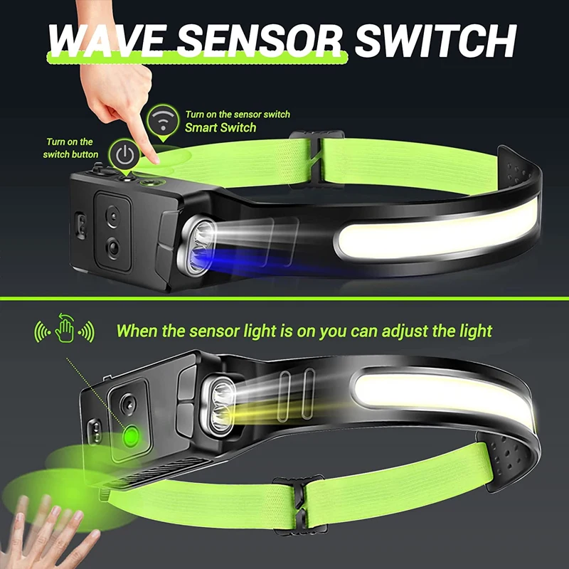 Wide Beam & Spotlight Rechargeable 6 Led Modes Reflective Adjustment ...