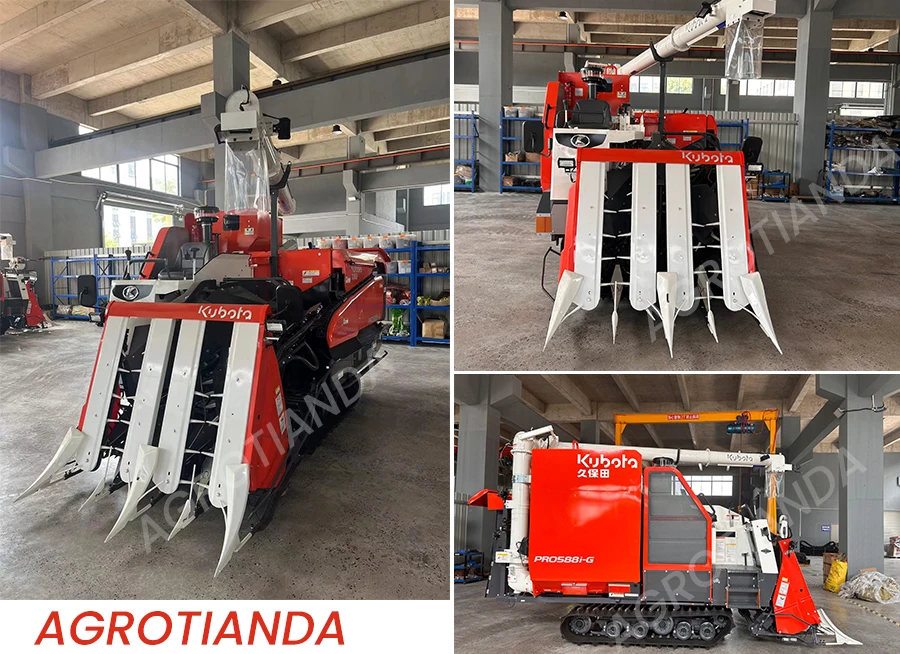 Half Feeding 58/88HP Combine Harvester with Gear Drive High Efficiency ...