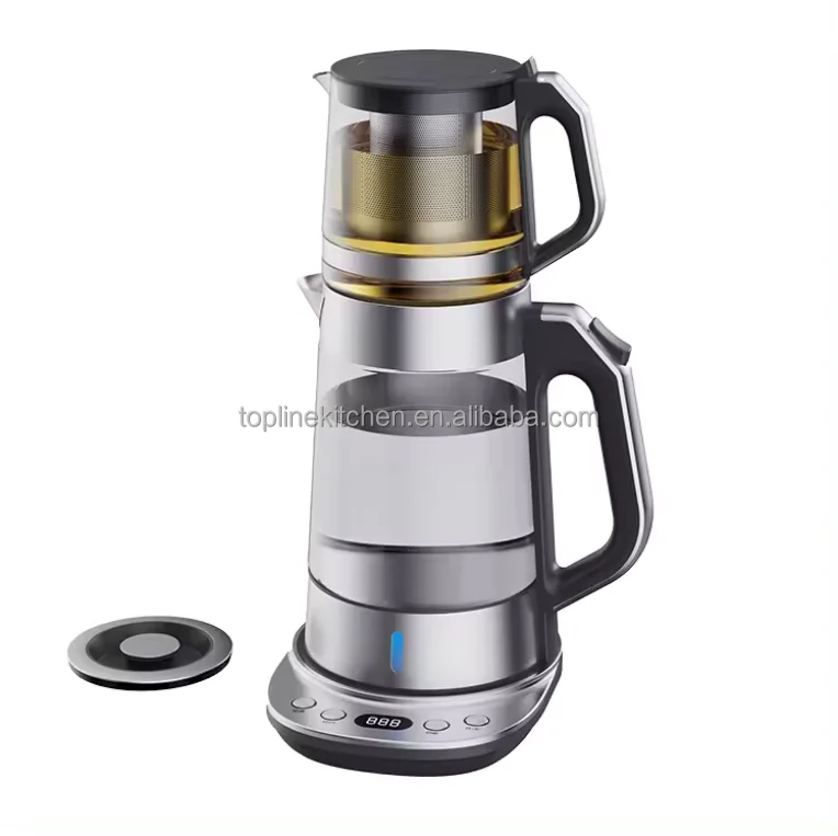 Digital Electric Kettle 2in1 Double Layer Tea Maker Coffee Kettle ...