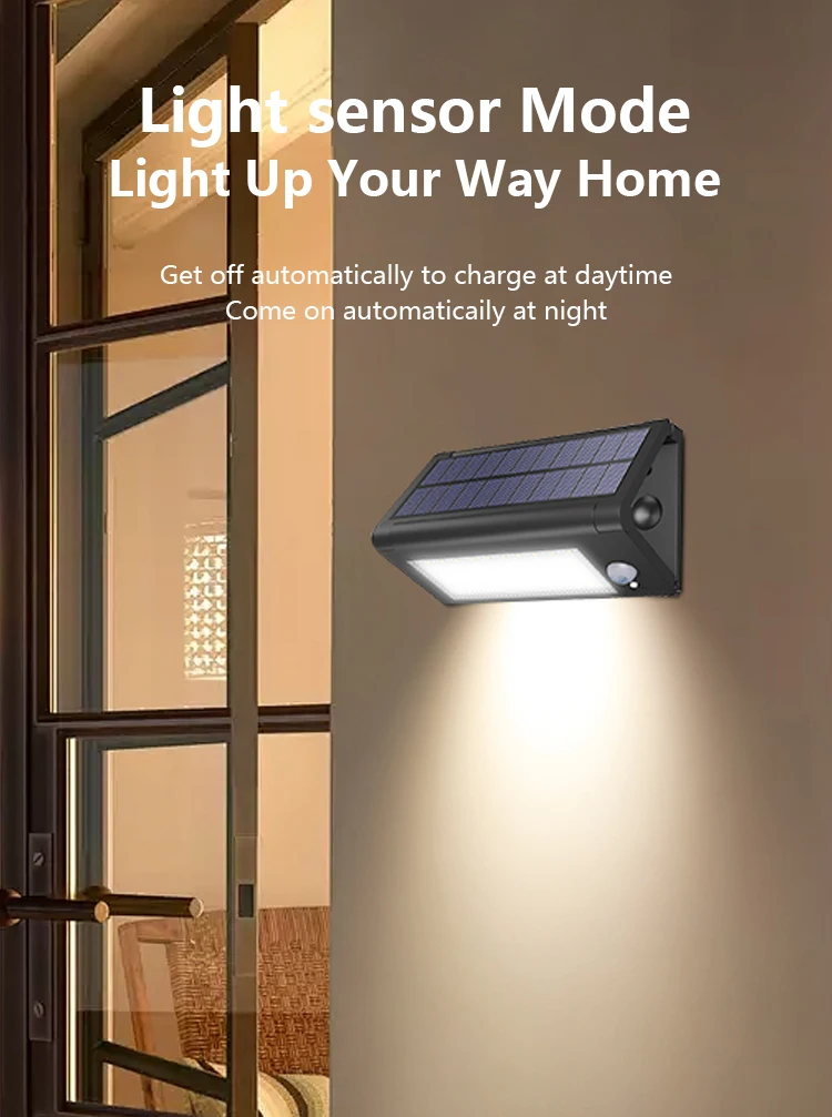 50 Led Foldable Wall Mount Solar Wall Lamp Outdoor Waterproof Ip65 With ...