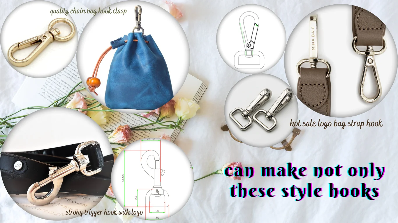 20mm Webbing Strap Holder Hook Metal Dog Hook Swivel Snap Hook for Bags