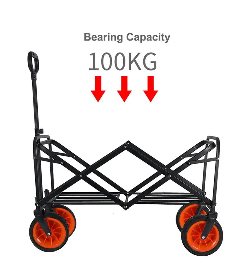 100kg Load Capacity Electric Utility Wagon Cart Extending Tailgate ...