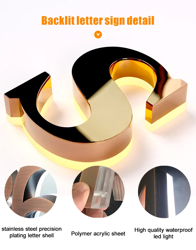 Winbo Shopping Wall Led Light 3d Backlit logo Sign Led Backlit Letters ...