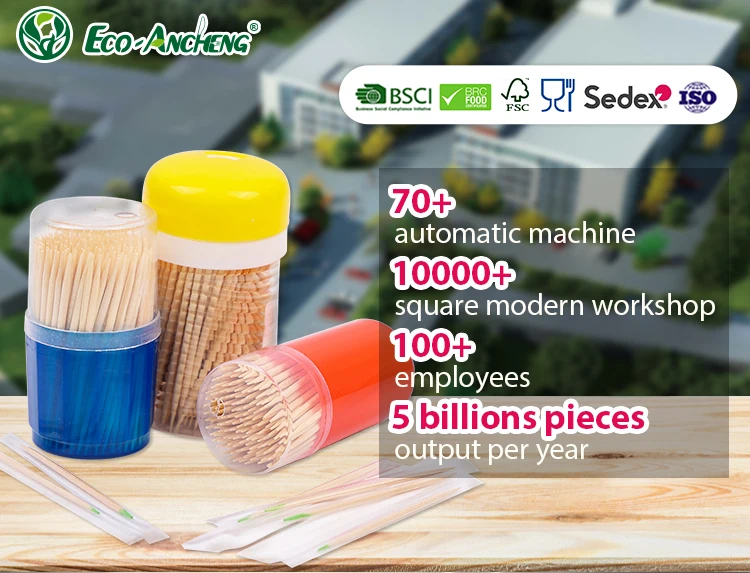 Custom Packaging Bamboo Toothpicks - Sustainable & Disposable