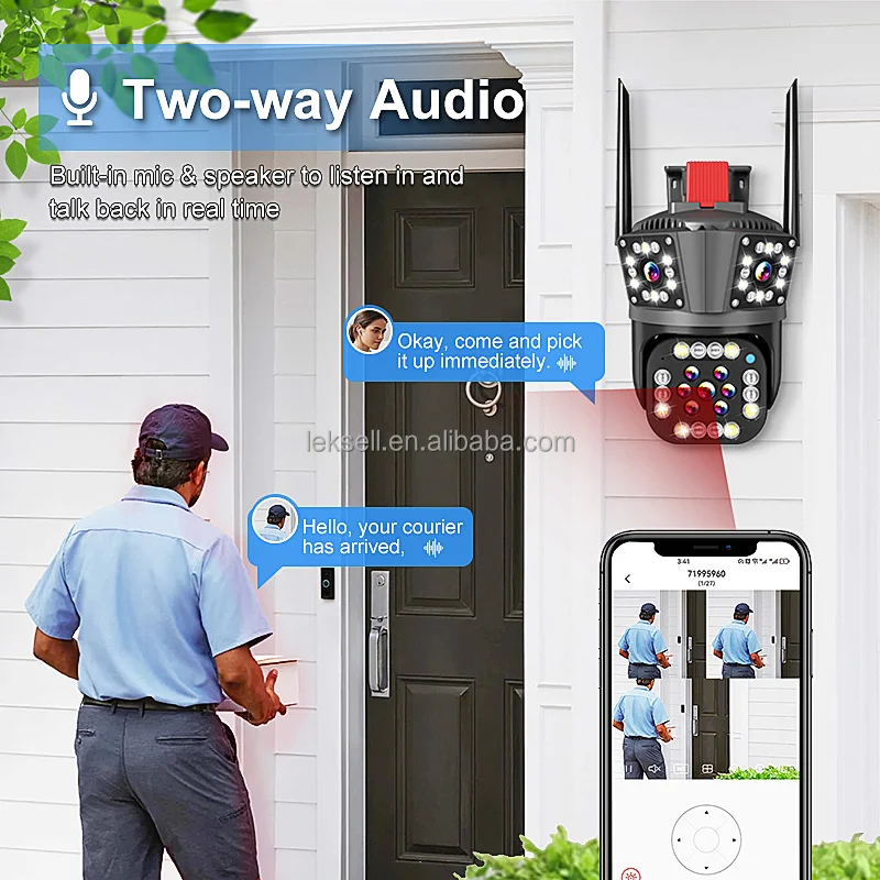 Yoosee IP66 4G / WIFI Camera Three Screens Display 4MP Camera Smart ...