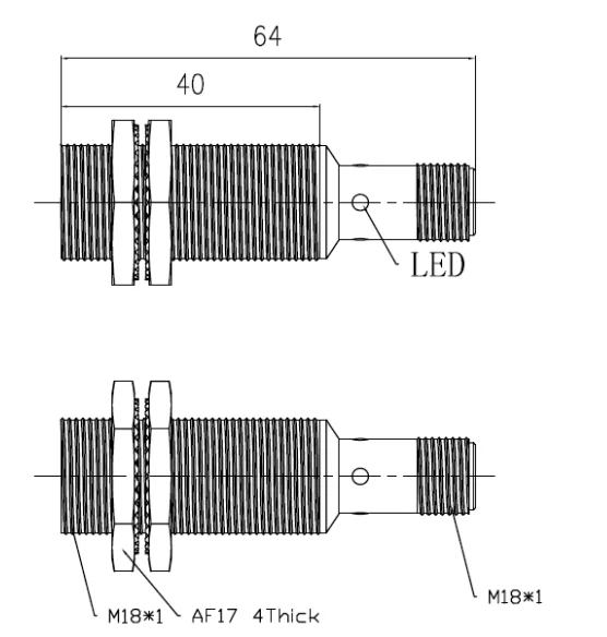 Lanbao M8 15mm M18 Flush IP67 Hall Sensor - High Magnetic Performance