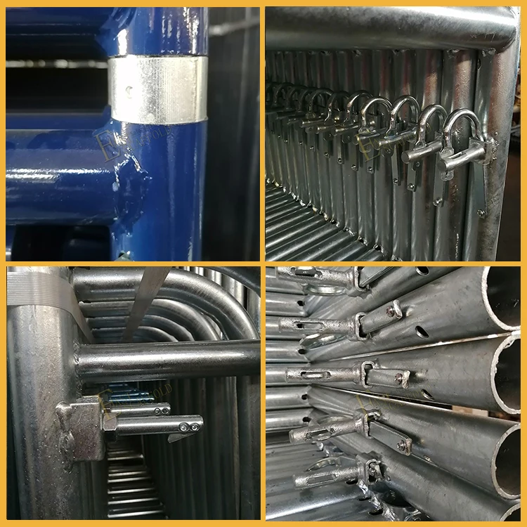 Construction Material Mobile H Frame Scaffolding 8 Inch Caster 8 ...