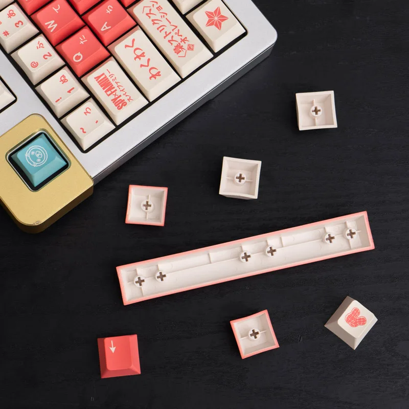 136 Keys SPY X FAMILY Style Keycap PBT Dye-Sub English and Japanese for ...