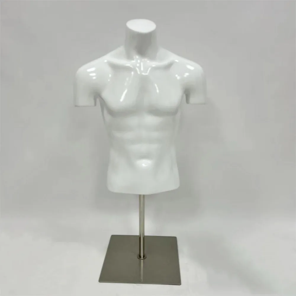 Adjustable Half Body Male Mannequins Torso Custom Fiberglass Men Bust ...