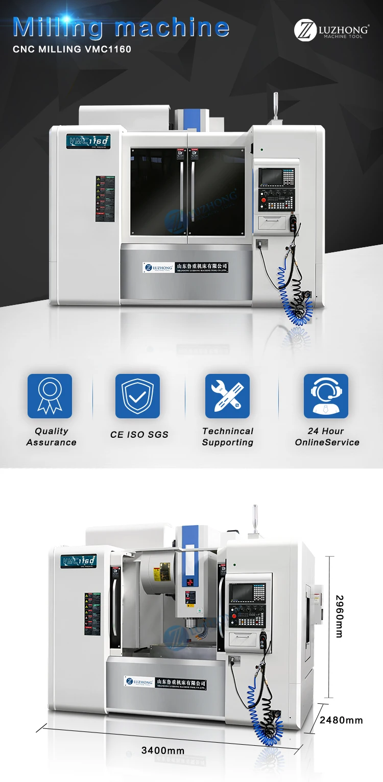 Cnc Milling Machine 3 Axis Vmc1160 Vertical Machining Center Milling Machining - Buy Cnc Milling ...