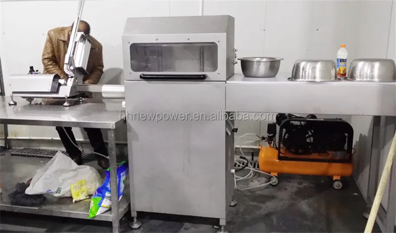 Frozen Beef Roll Bagging Clipping Machine Cylindrical Meat Roll Bag ...