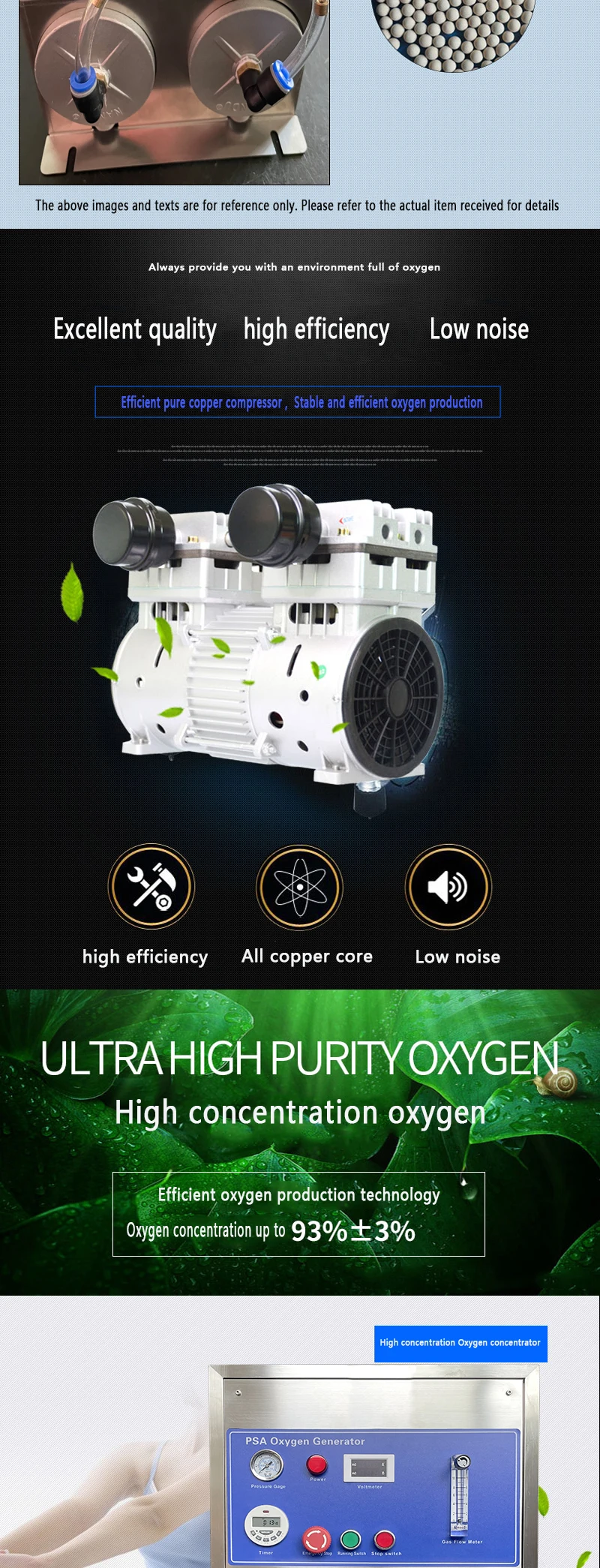 10L15L20L30L40L50L60L Aquaculture Oxygen Generator PSA High Purity ...