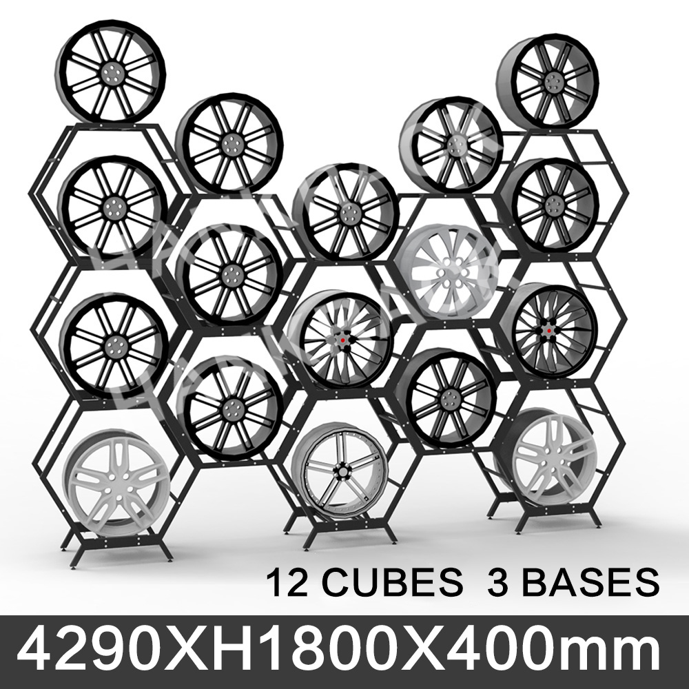 Wheel Display Rack Custom Hub Brackets:Wheel Rim Display Stand for Car ...