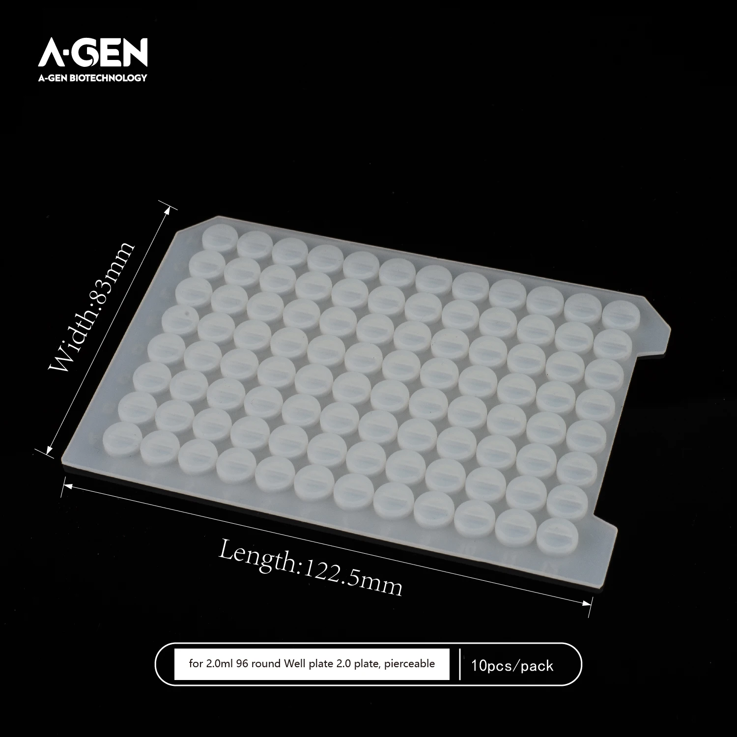 96 Round Well Pierceable Silicone Mat for Deep Well Plates