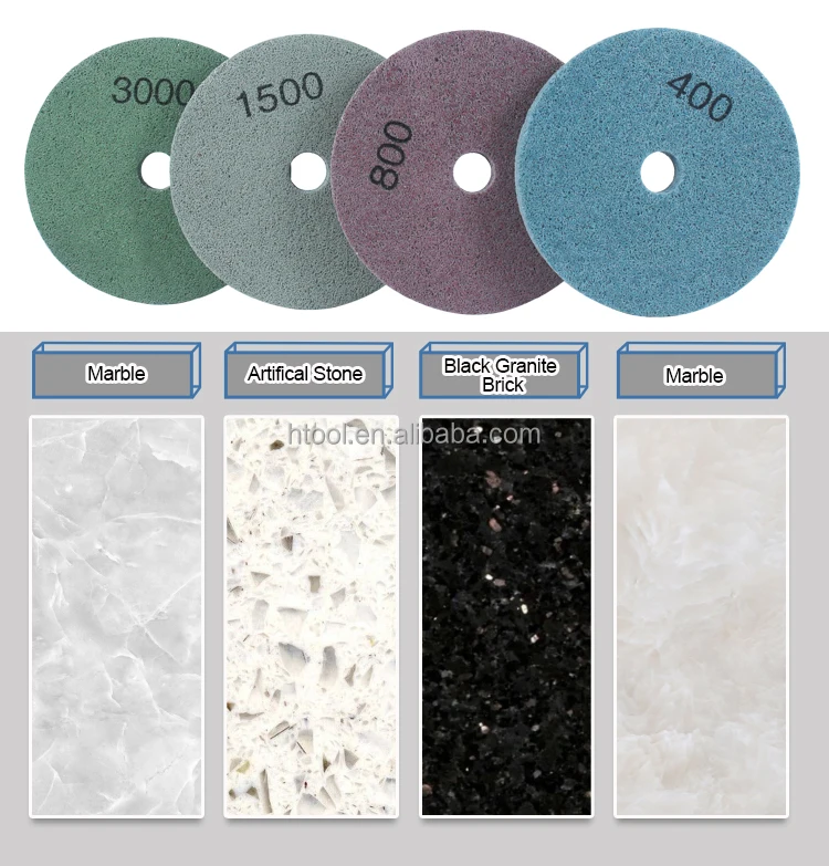 4inch 1500# Diamond Polishing Pads Dry/wet Use Sponge Sanding Polishing ...