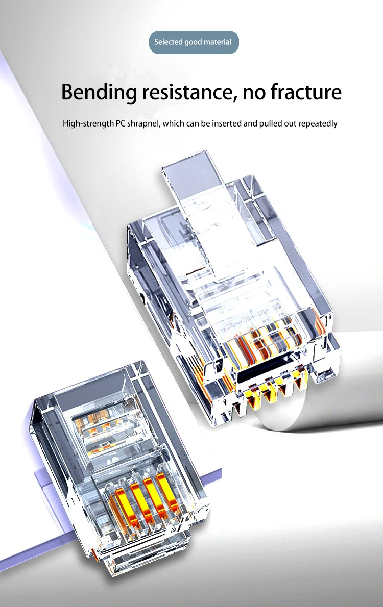 Rj12 Telephone Connector 6p6c 50u Ethernet Modular Plug - Buy Rj12 ...