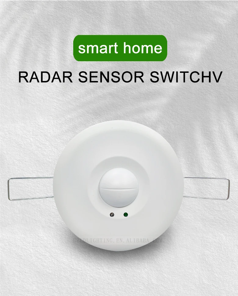 Ac220v 360 Degree Adjustable Automatic Radar Microwave Motion Sensor Switch Ceiling Led Light ...