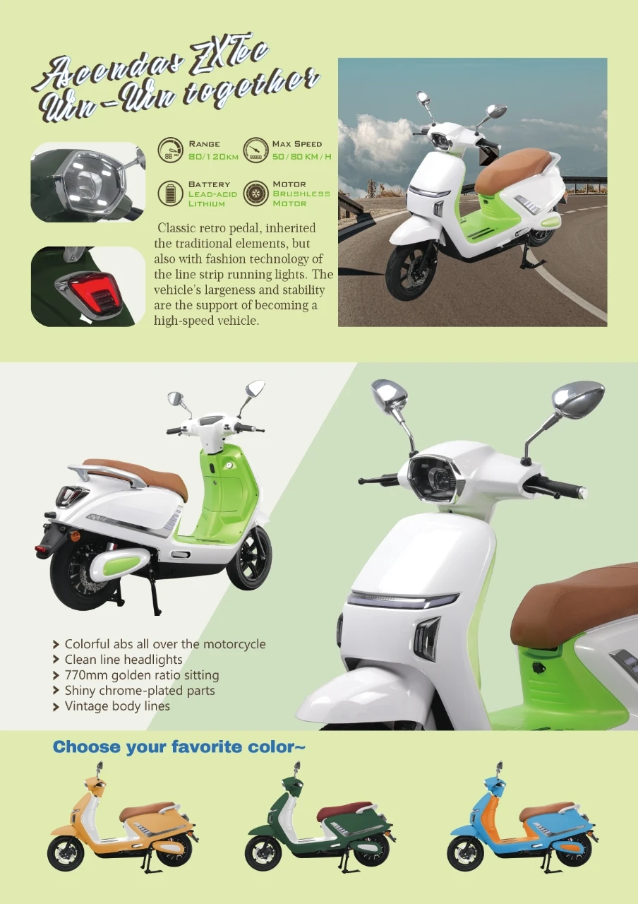 ZXTEC Electric Motorcycle - High Speed, Long Range Scooter