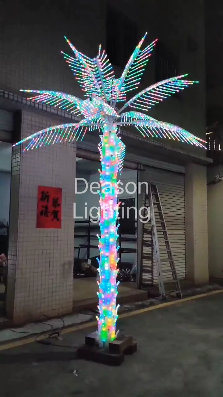 Color Changing Led Coconut Palm Tree Light - Buy Led Decorative Light ...