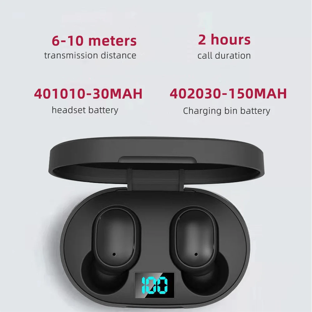 TWS E6S Headphones True Wireless Stereo Earbuds Sports Headphones E6S ...