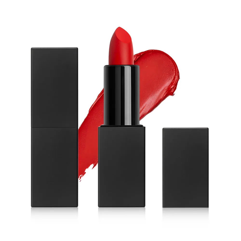 Cosmetic Products Matte Black Lipstick Logo Waterproof Long Lasting ...
