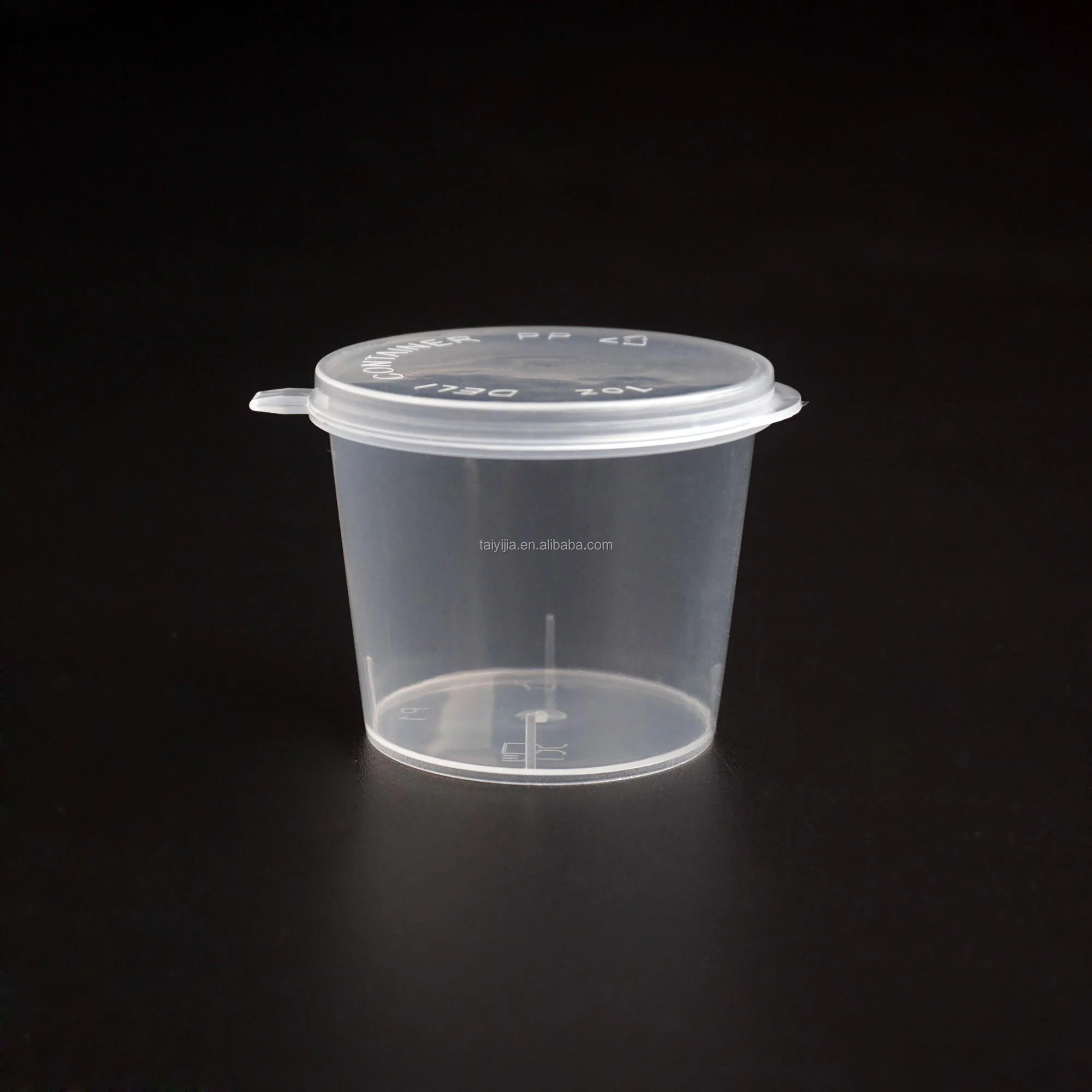 Saucer Cups with Lids Food Packaging Disposable pp Plastic Container ...