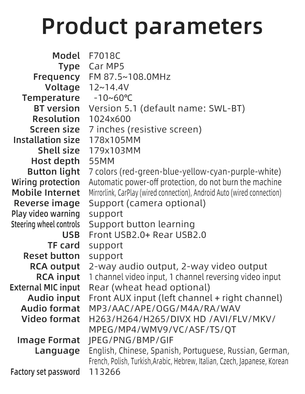 CarPlay Car MP5 Allwinner Melis System Mobile Phone Interconnection USB ...