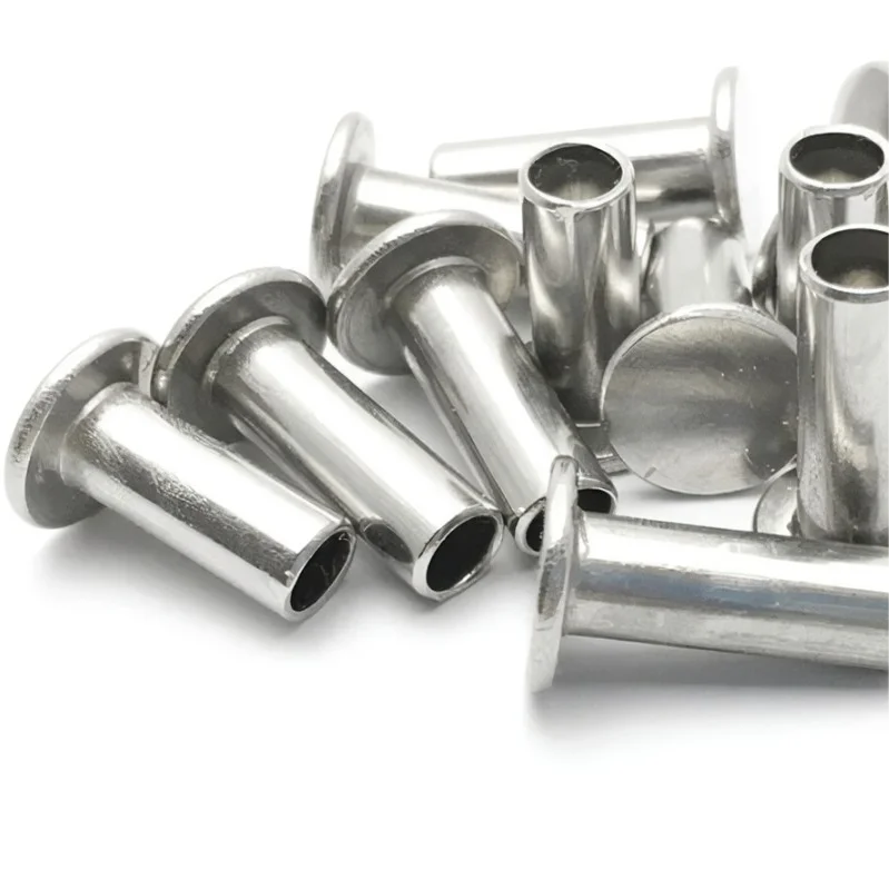 Brass Rivet Silver Galvanized Steel Flat Head Semi-tubular Rivets For ...