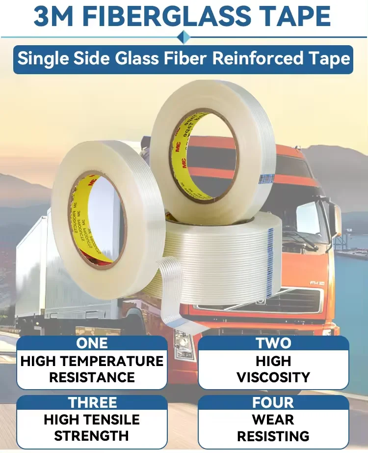 Waterproof Tape Transparent Fiberglass Filament Strapping Tape ...