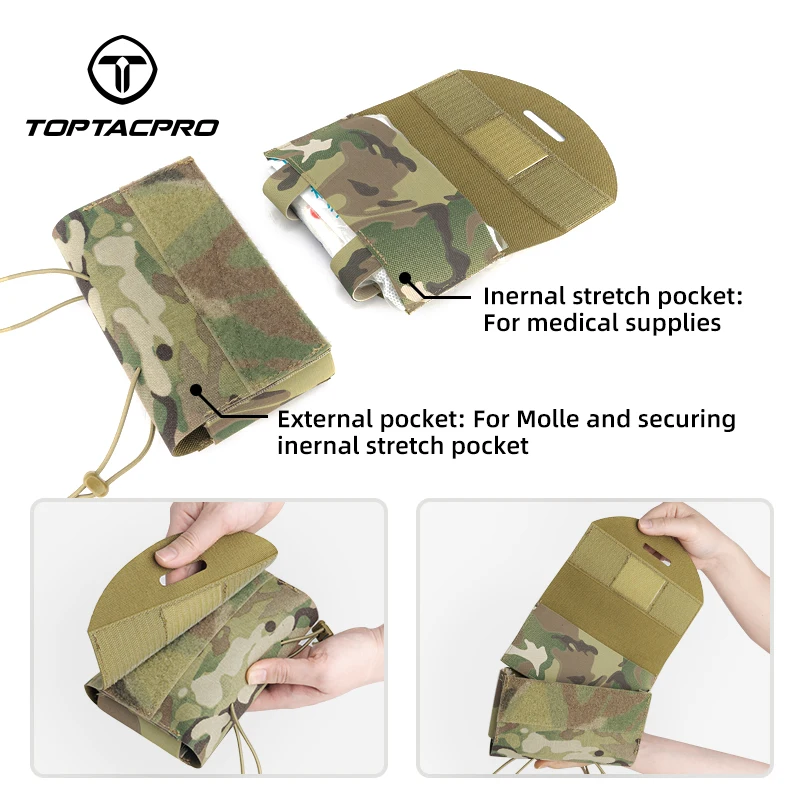Toptacpro 500d Cordura Nylon Tactical Med Kit Molle First Aid Kits Bag ...