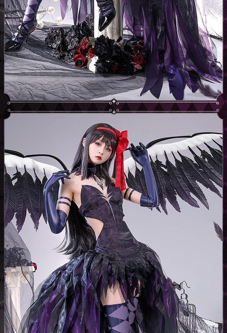 Akemi Homura Cosplay Devil Homura Costume Kaname Madoka Anime Puella ...