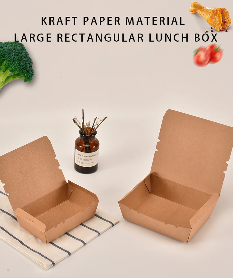 Brown Kraft Paper Leakproof Grease Oil-proof Disposable Eco-friendly ...