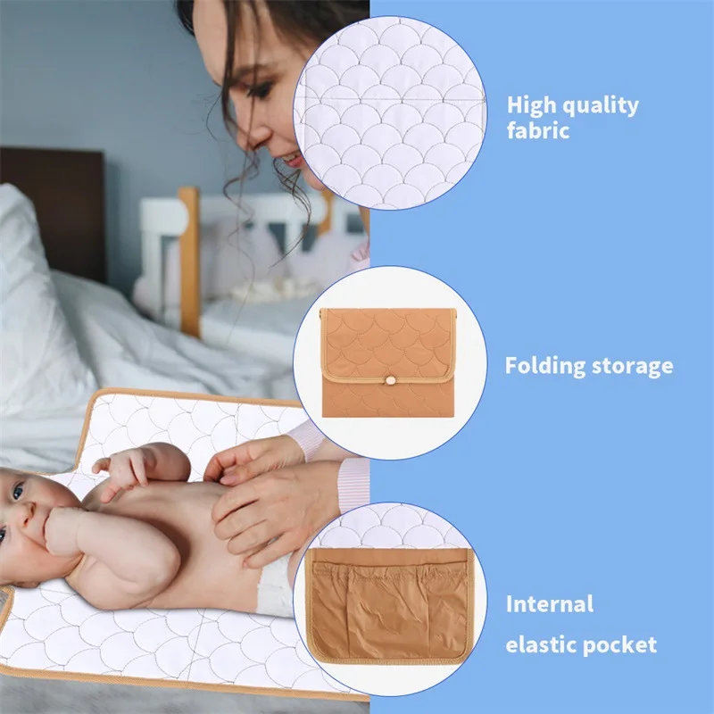 Custom Soft Folding Diaper Changing Mat Bag Portable Waterproof Baby ...