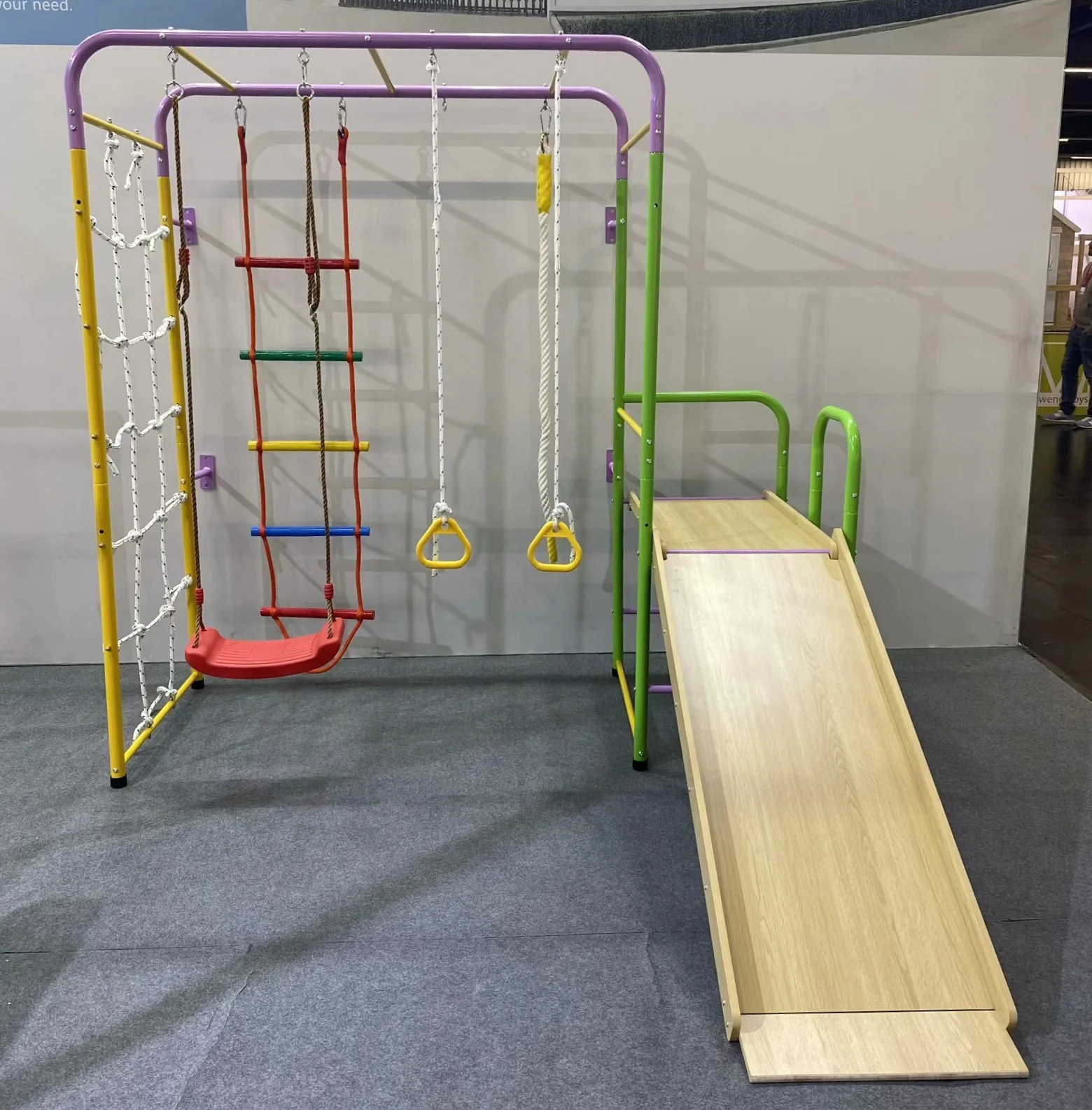 Multifunctional Kids Playground Climbing Cargo Nets Ninja Warrior ...