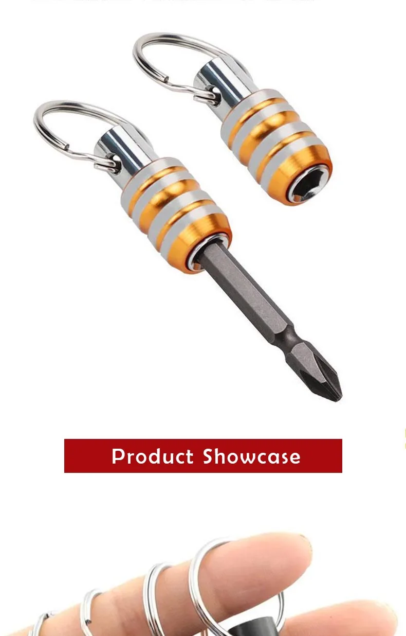 2022 New Durable 1/4 Inch Hex Shank Keychain Extension Screwdriver Bits ...