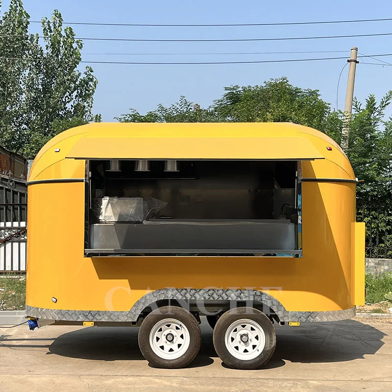 Customizable Colorful Street Food Truck Trailer | Rounded Design for ...