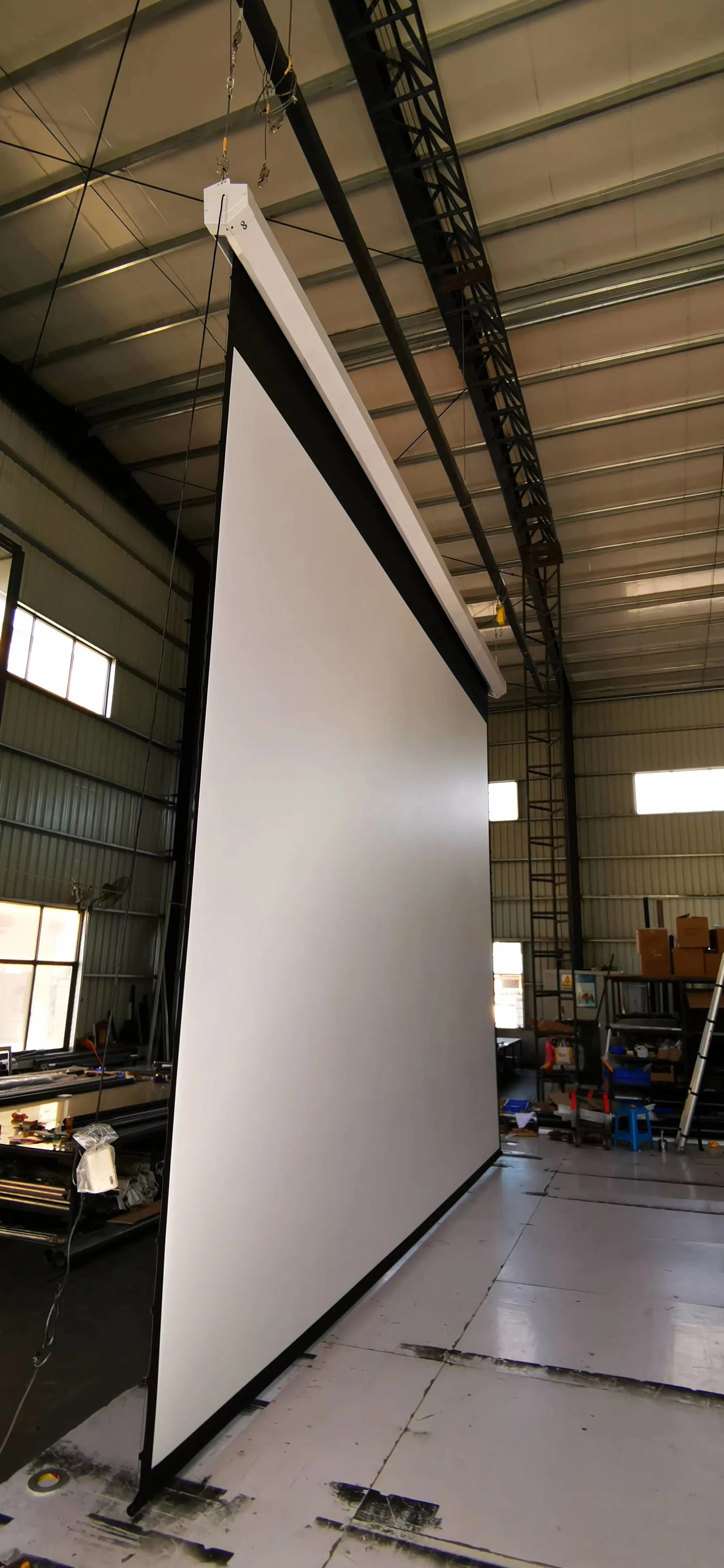 200 Inch Tab-Tensioned Motorized Projection Screen with Ambient Light ...