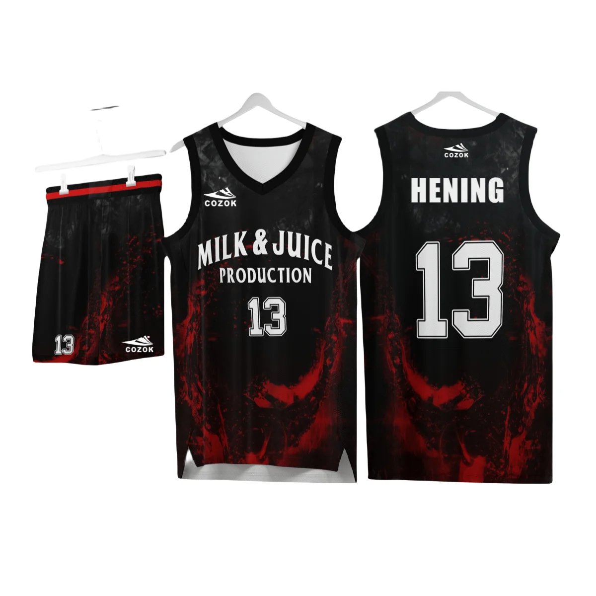 Uniforms Red Custom Uniform Design Black And Uniformes-basketball-2024 ...