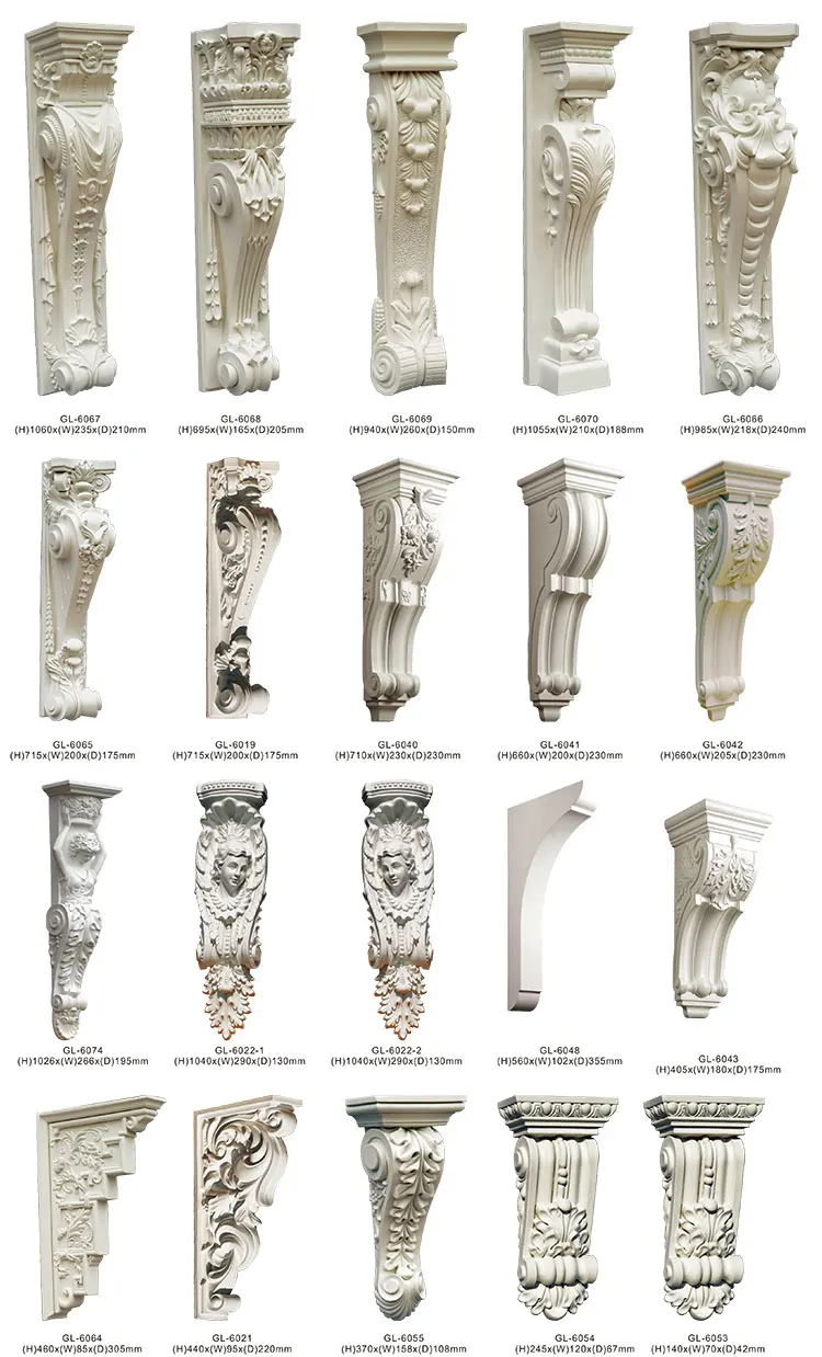 Decorative PU Exotic Corbels for Interior and Exterior