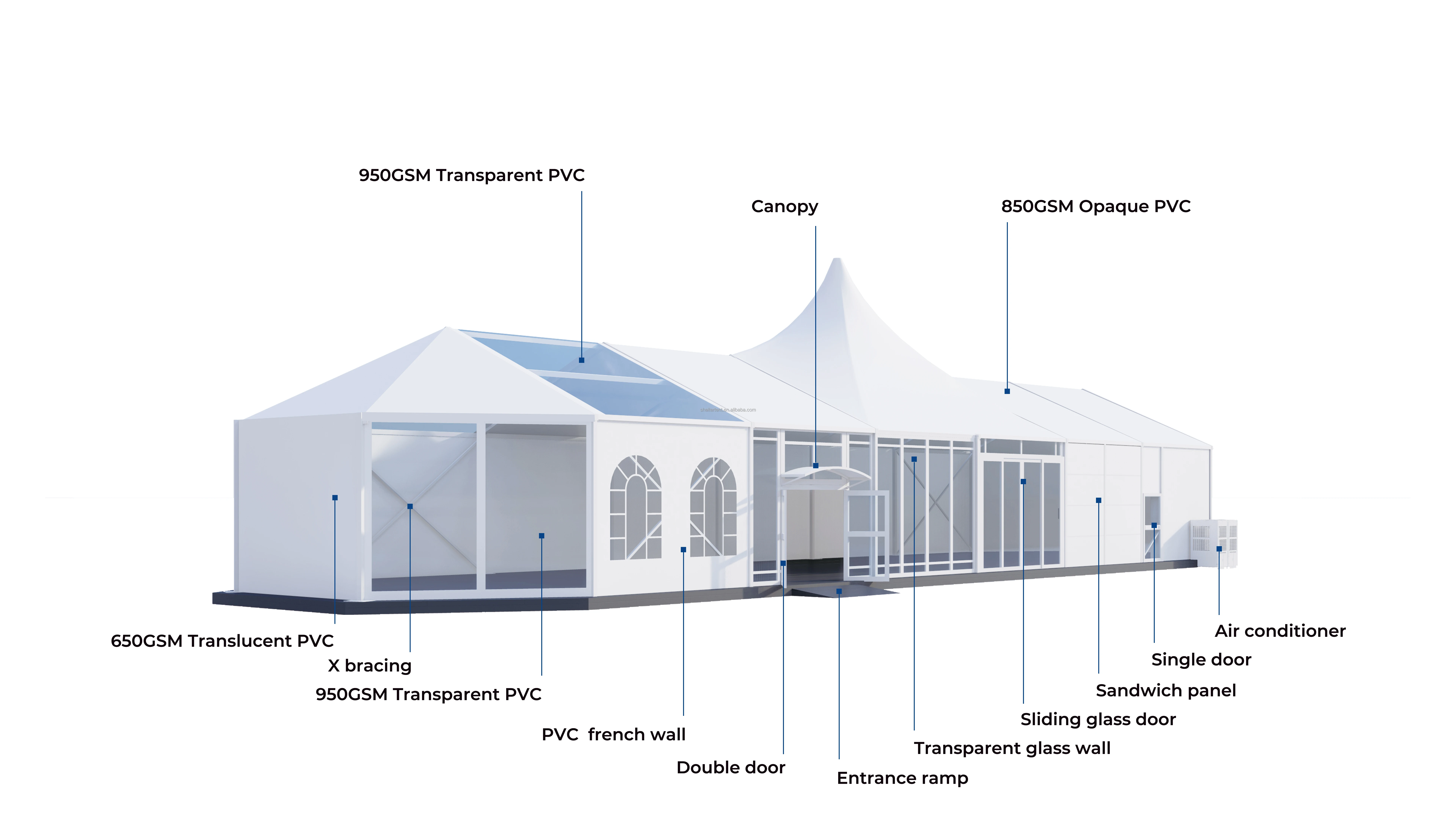 20 X 20 40 X 60 40x80 Wholesale Warehouse Tent - Durable & Versatile