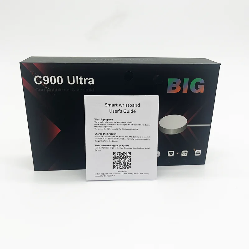 C900 Ultra 2.01 Inch Smart Watch Bt Call Music Wireless Charging Life Waterproof Smartwatch ...