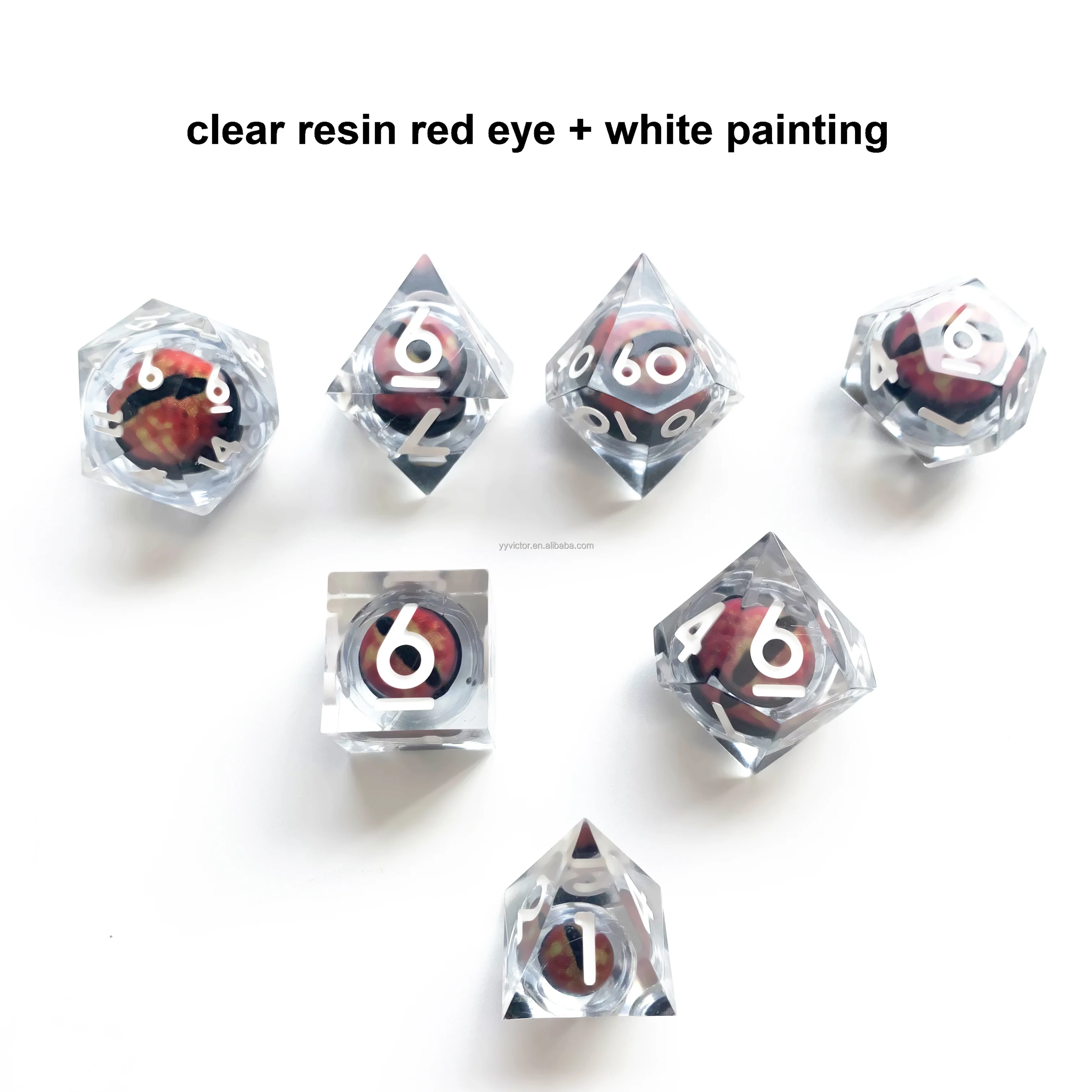 DND sharp Edge Corner Dice Resin Moving Dragon Eyes and Quicksand ...