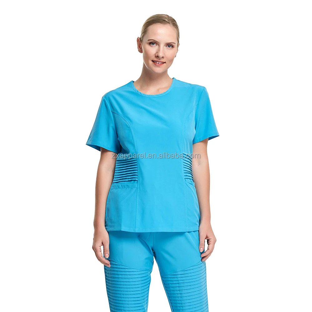 Female Women Nurse Suits Hospital Top And Pants Nursing Scrubs Medical ...