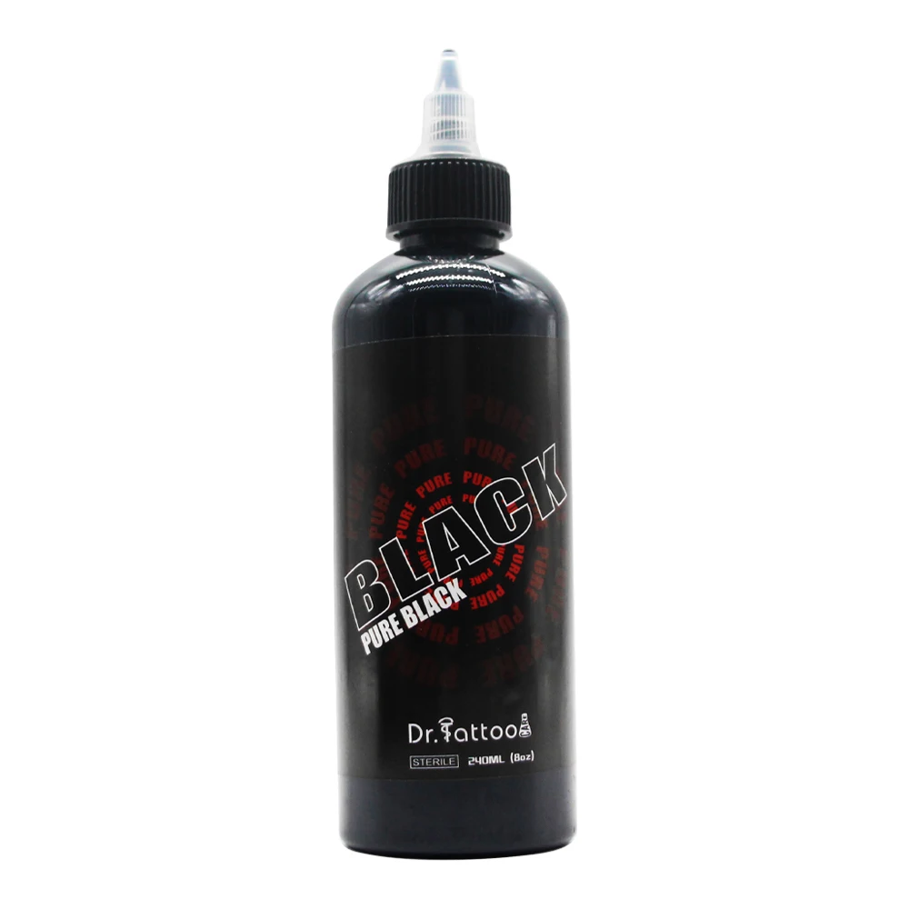 Hot Sale Tattoo Black Ink Permanent Makeup Pigments 8oz Pure Black Ink ...