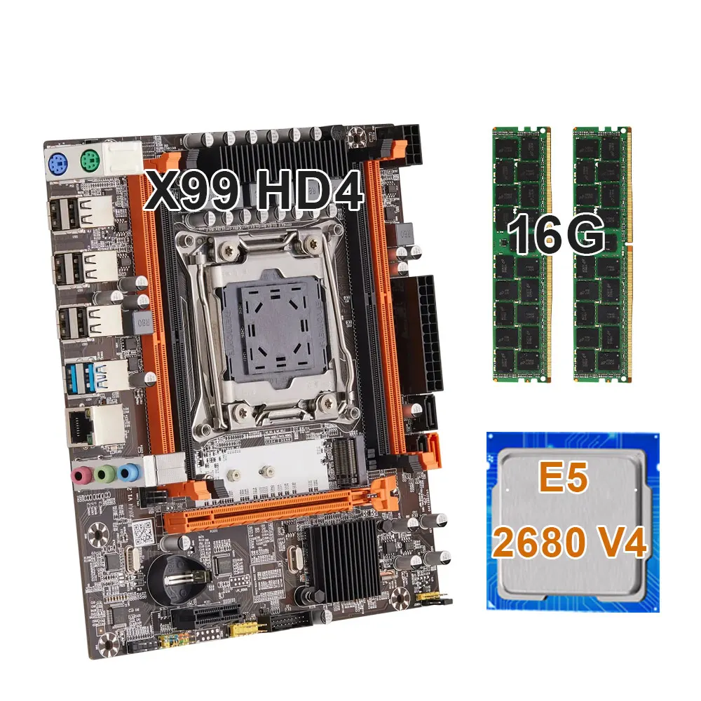 Keyiyou X99 Motherboard X99 Lga 2011-3 Motherboard Kit Xeon X99 E5 2680 ...
