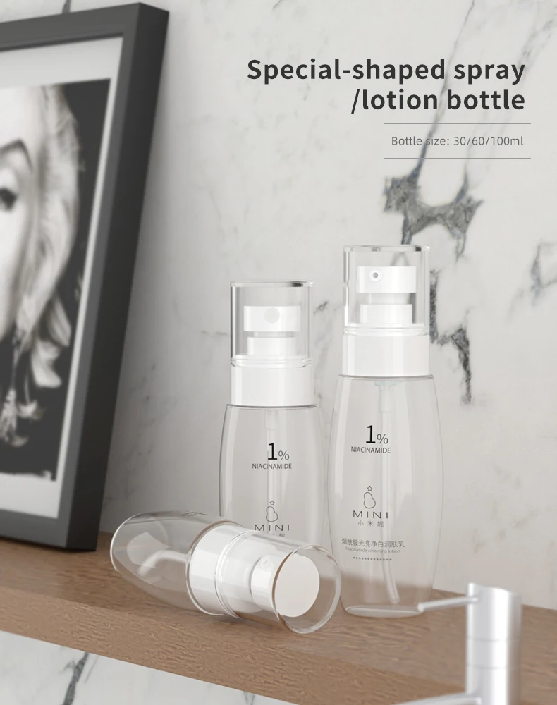 Wholesale 30ml 60ml 100ml Empty Transparent Cosmetic Bottle Petg Spray/lotion Bottle For Toner ...