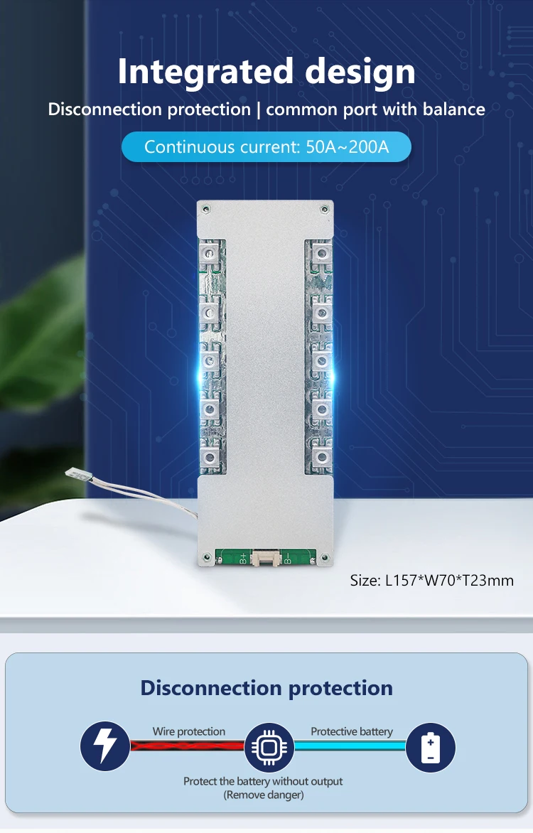 Tdt 3s 12v Bms Balance Li-ion 50a 80a 100a 120a 160a 200a 18650 Battery ...