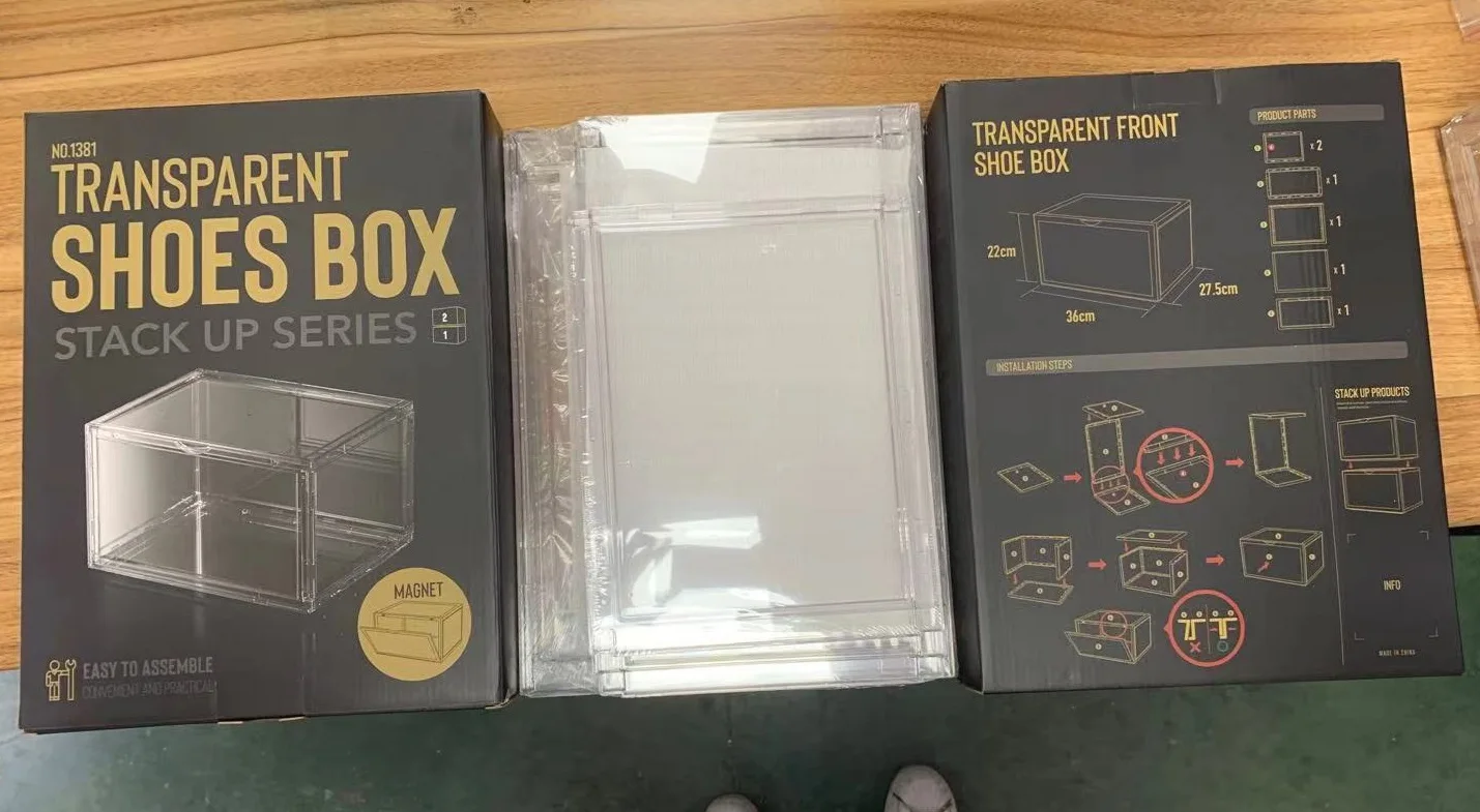 Stackable Sneaker Crate - Modern Luxury Shoebox Storage