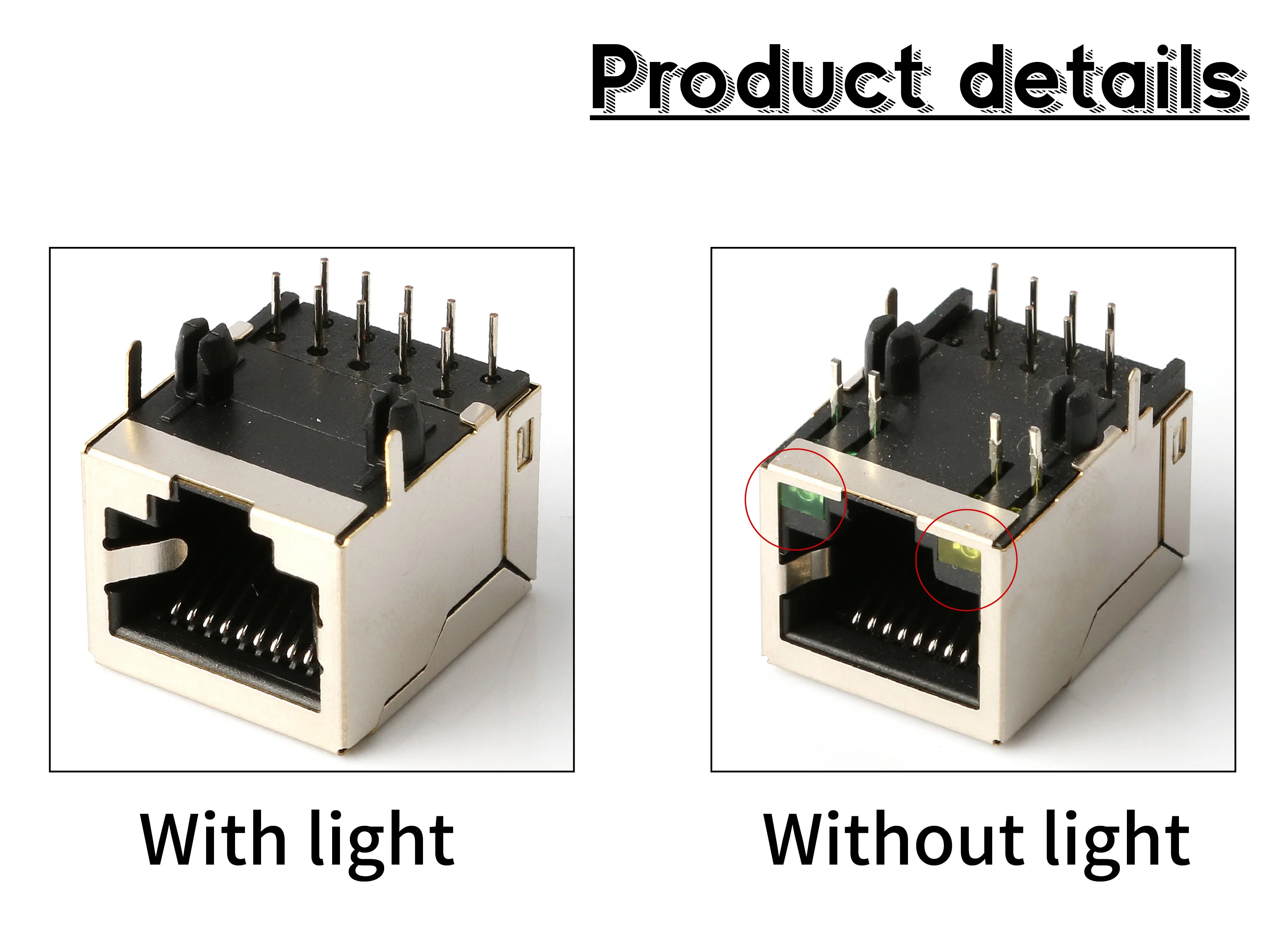 10 Pins Rj45 Female Connector 10p10c Rj50 Network Conector - Buy 10p10c ...