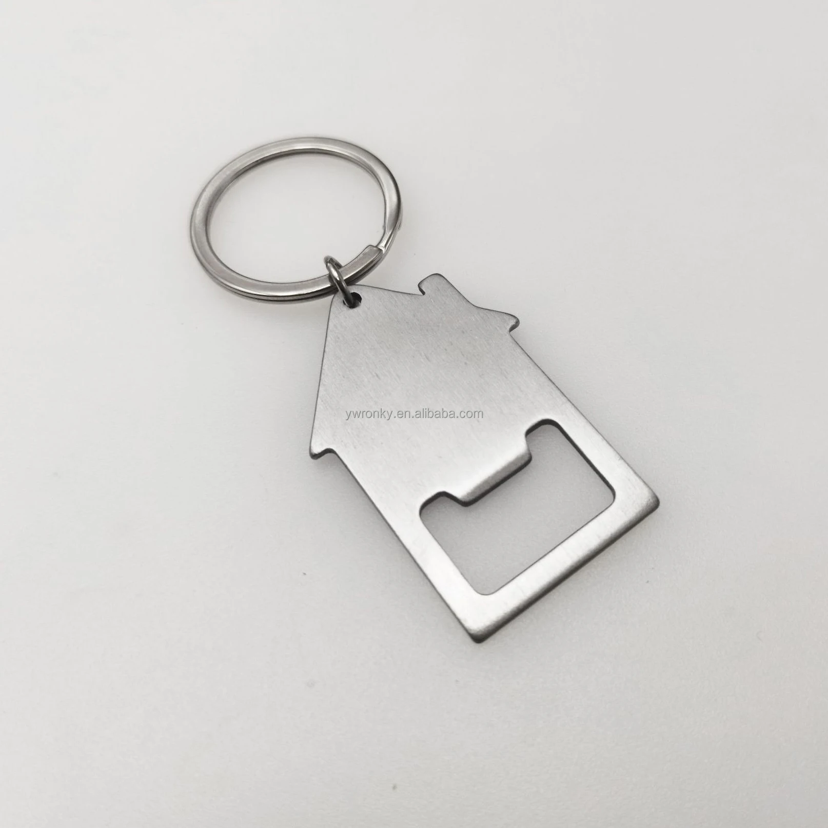 Custom Logo Promotional Stainless Steel House Key Ring Bottle Opener ...